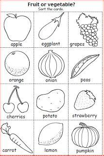 Frutas Y Verduras Para Colorear En Ingles