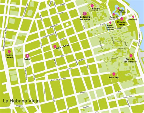 Atlas Lugares Turisticos De Cuba La Habana Mapa