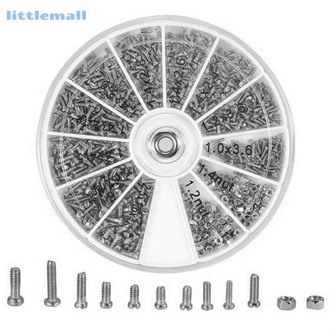 Llmatop คุณภาพ 600 ชิ้นสแตนเลสสตีลน็อตสกรูขนาดเล็กชุดสารพัน M1m12m1