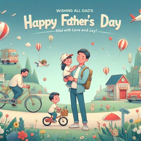 Feliz Día Del Padre Vector Vector Premium