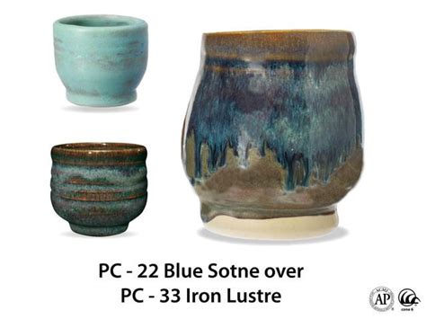 Pc 22 Blue Stone Over Pc 33 Iron Lustre Iron Luster Over Blue Rutile