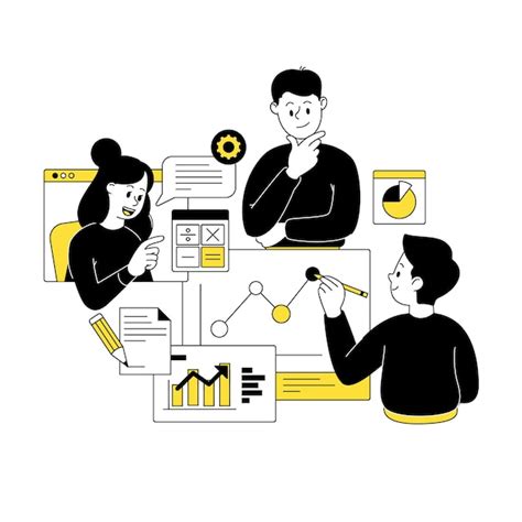 Premium Vector Business Activities Joint Analysis Teamwork Strategy