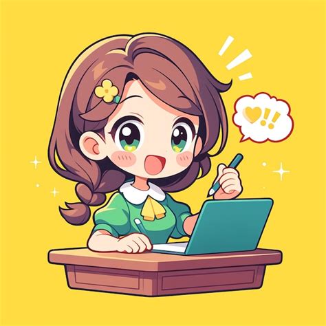 Premium Vector East Asian Woman In Her 40s Teaching A Class