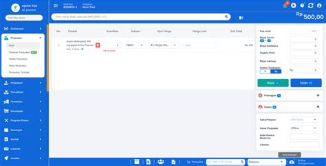 Input Penjualan Di Kasir
