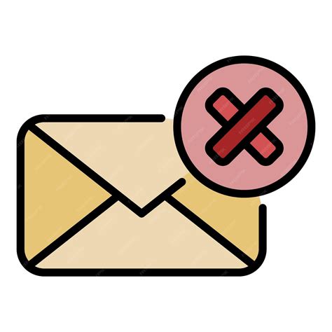 No Recibir Icono De Correo Contorno No Recibir Correo Vector Icono