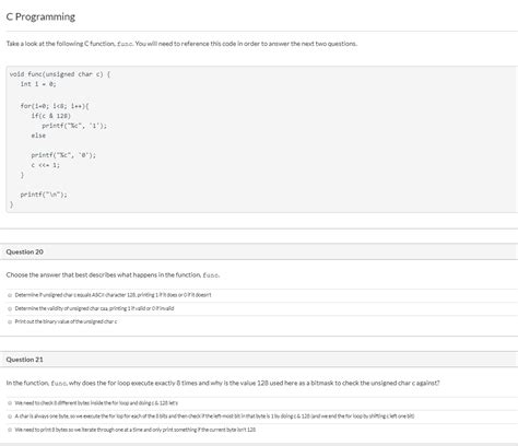 Solved C Programming Take A Look At The Following C