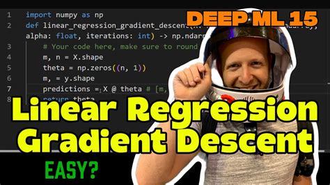 deep ml 15 linear regression using gradient descent youtube