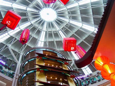 Asian Decorations Atrium Interior Malaysia Editorial Stock Image Image Of Building Glass