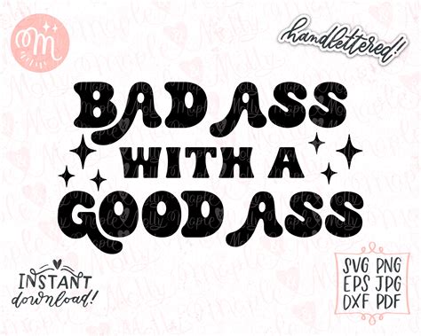 Bad Ass With A Good Ass Svg Cute Gym Svg Workout Svg Self Etsy