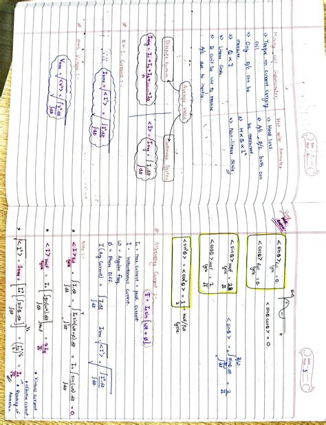Alternating Current Class 12 Handwritten Notes Pdf