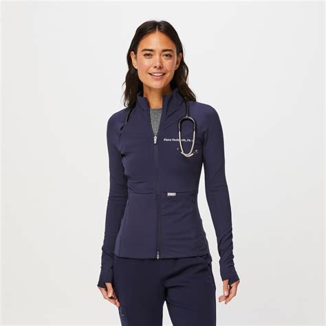 Womens Contourknit Scrub Jacket™ Navy · Figs