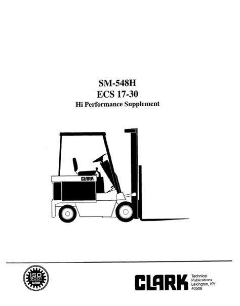 Clark Ecs17 Ecs20 Ecs22 Ecs25 Ecs27 Ecs30 Forklift Service Repair
