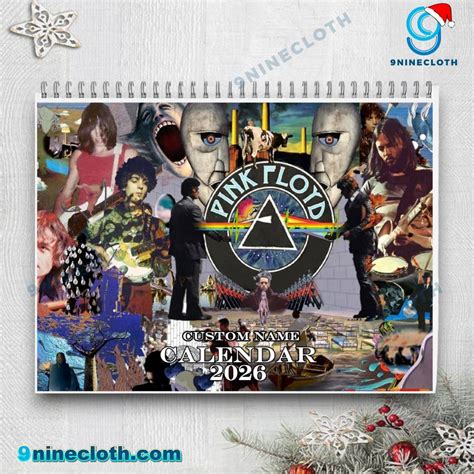 Pink Floyd Personalized Wall Calendar 2026 9ninecloth