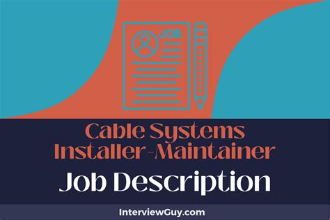 Cable Systems Installer Maintainer Job Description Updated For 2025