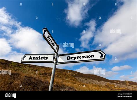 Depression Anxiety Stress Mental Health Problem Problems Concept Road