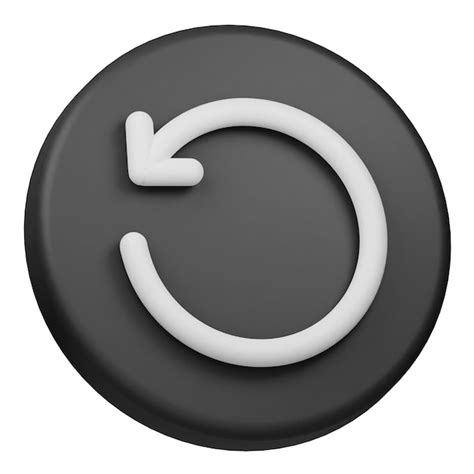 Premium Photo Reset 3d Icon Isolated On The White Background