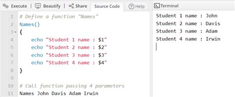 shell functions in linux naukri code 360