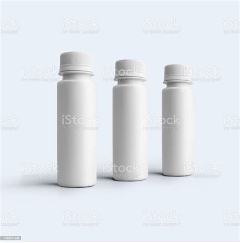 3d 렌더링 빈 흰색 화장품 파우더 병에는 회색 배경에 분리된 플라스틱 캡이 있습니다 목업 디자인에 적합합니다 공란에 대한 스톡 사진 및 기타 이미지 Istock