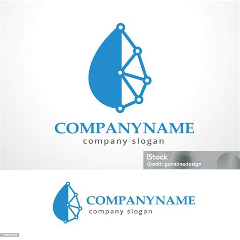 물 기술 기호 서식 파일 디자인 벡터 상징 디자인 컨셉 창조적인 기호 아이콘 개념에 대한 스톡 벡터 아트 및 기타 이미지