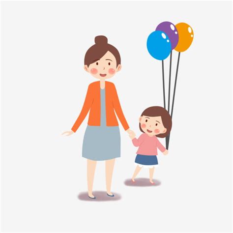 어버이 날 엄마와 딸 만화 캐릭터 일러스트 어머니 클립 아트 어머니의 날 엄마와 딸 Png 일러스트 및 Psd 이미지 무료 다운로드 Pngtree