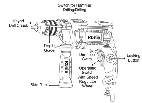 Ronix 2214l 13mm Electric Impact Drill Owners Manual