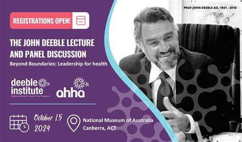 Ad The John Deeble Lecture And Panel Discussion Partyline