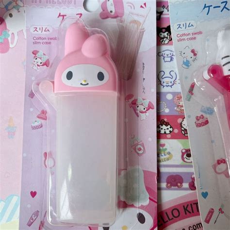 Temu｜cute Cartoon Cotton Swab Box Plastic Cotton Stick Storage Box Perfect Dental Floss