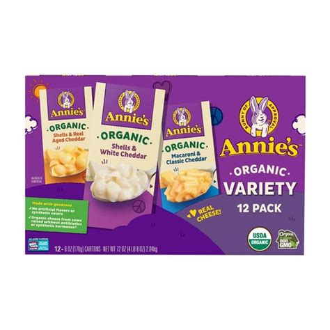 Annies Organic Mac And Cheese Variety Pack 12 Count 72 Oz Delivery