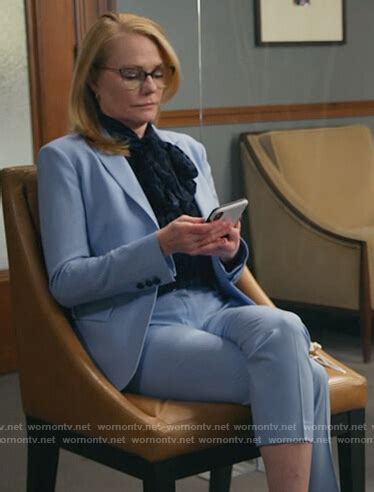 Wornontv Lisas Blue Blazer And Pants On All Rise Marg Helgenberger Clothes And Wardrobe