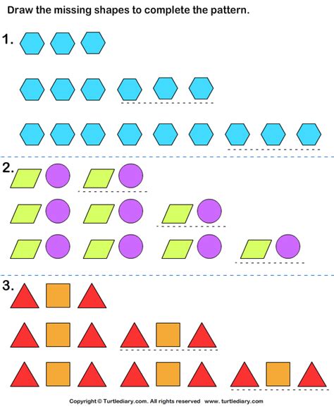 Growing Pattern Worksheet 3 Turtle Diary