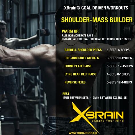 Xbrain Goal Driven Workouts Shoulder Mass Builder Xbrain