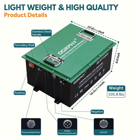 Ogrphy 48v100ah Lithium Golf Cart Battery With 200a Bms And Mobile App Monitor Ogrphybat