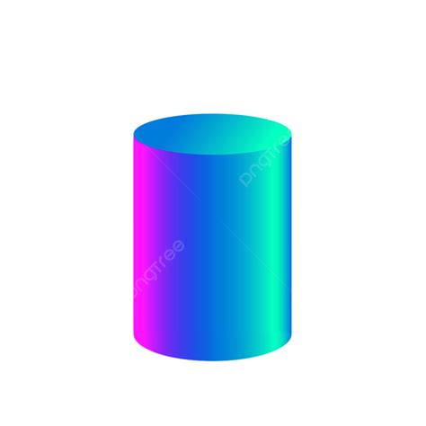 Cilindro Una Forma Geométrica 3d Con Degradado Holográfico Aislado