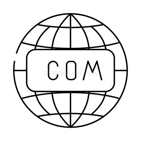 Internet Globalization Line Icon Vector Illustration Stock Illustration