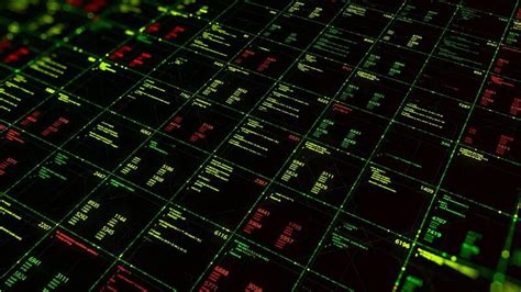 Programming Or Hacking Code On A Digital Screen Encoded Message
