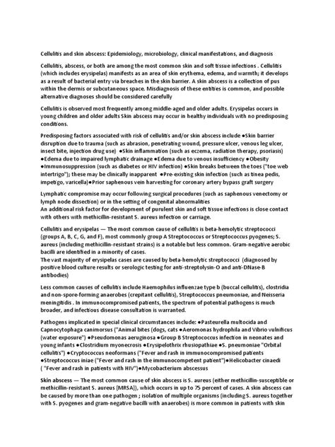Cellulitis And Skin Abscess Pdf Methicillin Resistant
