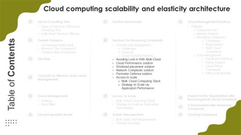 cloud computing scalability and elasticity architecture table of