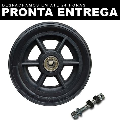 Roda Dianteira Aro 5 Maciça Preta Para Cadeira De Rodas Un Pronta Entrega Shopee Brasil