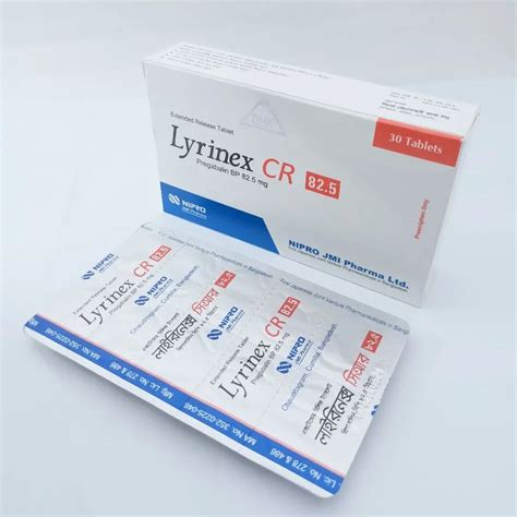 Lyrinex Cr 825 Mg Tablet Extended Release এর কাজ খাওয়ার নিয়ম