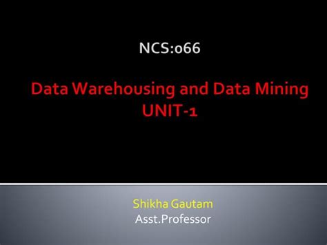 Data Warehousing Pptx Databases Computer Software And Applications