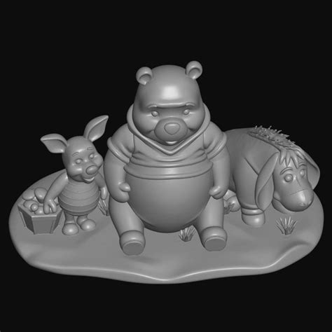 Winnie The Pooh Stl File For 3d Printing Etsy