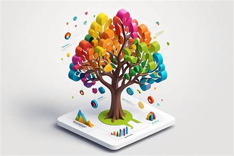 Premium Photo Colorful Geometric Tree