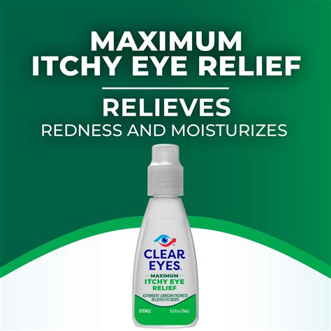 Clear Eyes Maximum Itchy Eye Relief Drops 05 Fl Oz Pack Of 3 In
