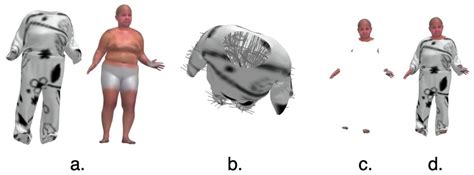 A Clothed Mesh And Smpl Body B Casting Rays Inside Clothing