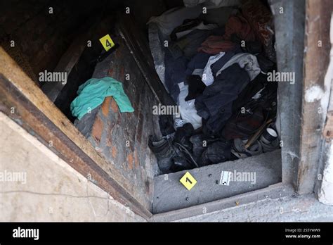 Evidence With Yellow Csi Marker For Evidence Numbering On The