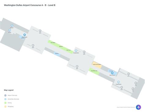 Washington Dulles International Airport Iad Concourse A Level B