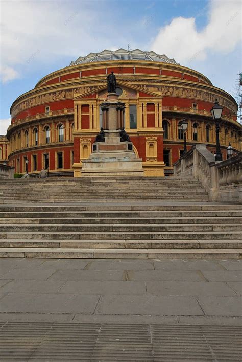Steps To Royal Albert Hall Building Spring Stairs Photo Background And