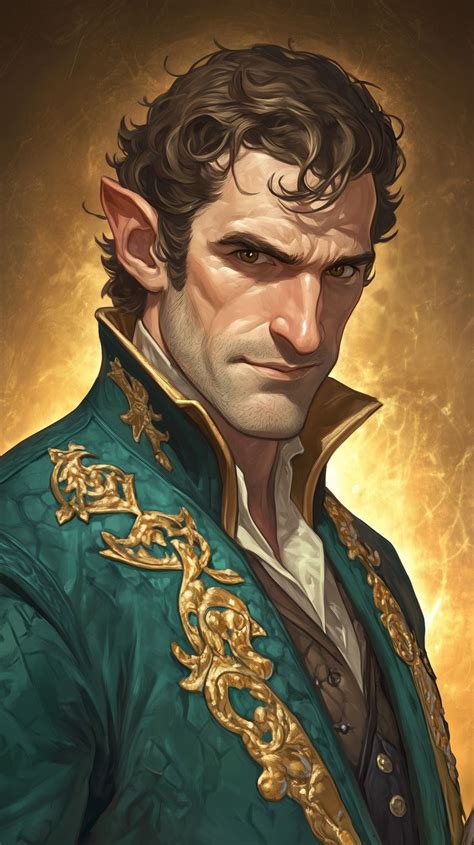 Elegant Half Height Noble Handsome Man Aesthetic Elven Noble Elf