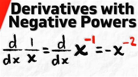Derivatives With Negative Exponents Calculus 1 Exercises Youtube