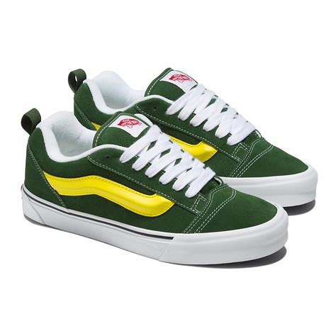 Vans รองเท้าผ้าใบ Knu Skool Green True White Vn0009qcbgn Apx Tennis